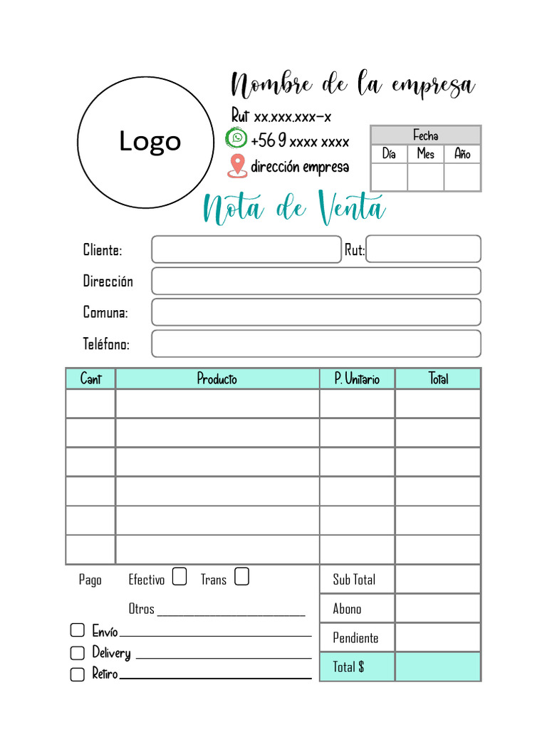 Nota de Venta | PDF