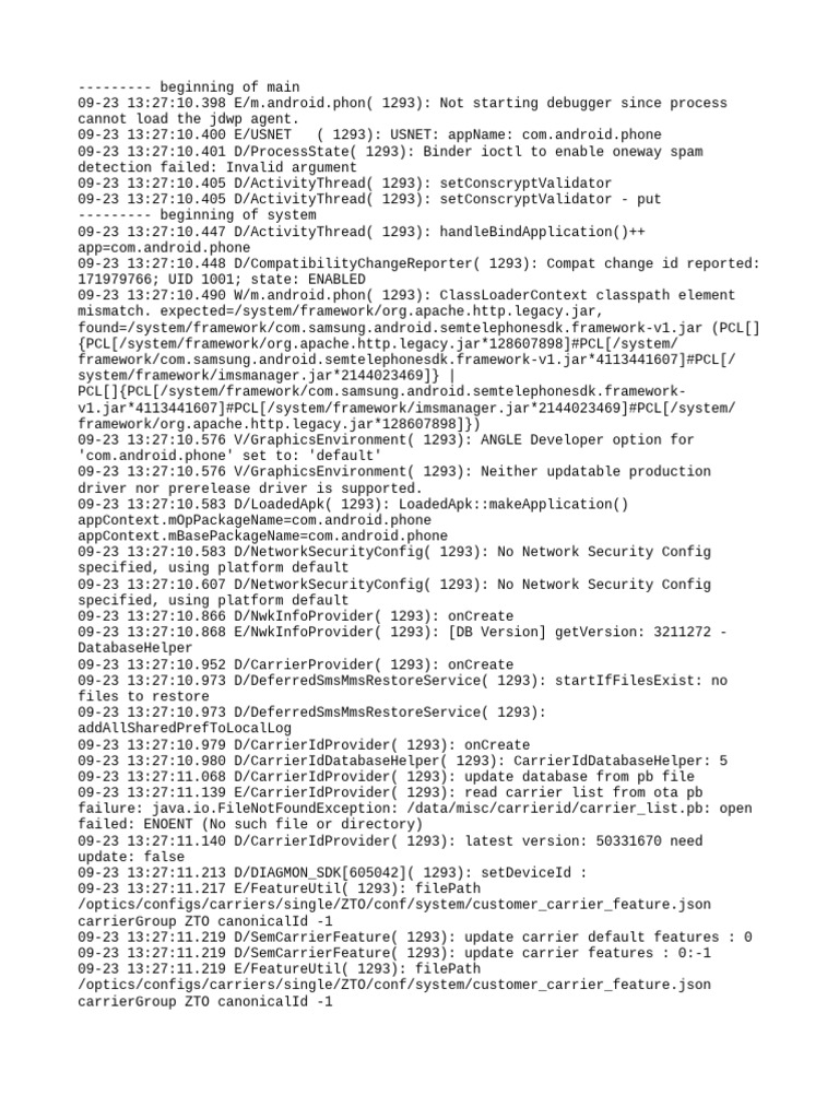 Logcat CSC Compare Log | PDF | Computer Programming | Computing