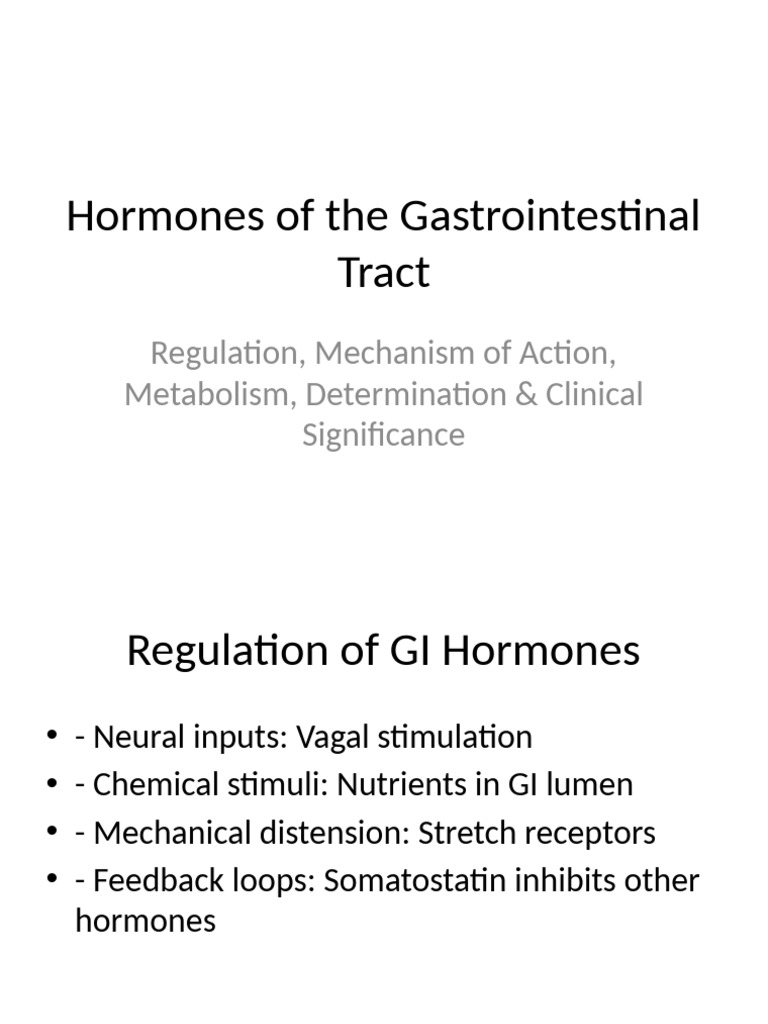 GI Hormones Presentation | PDF