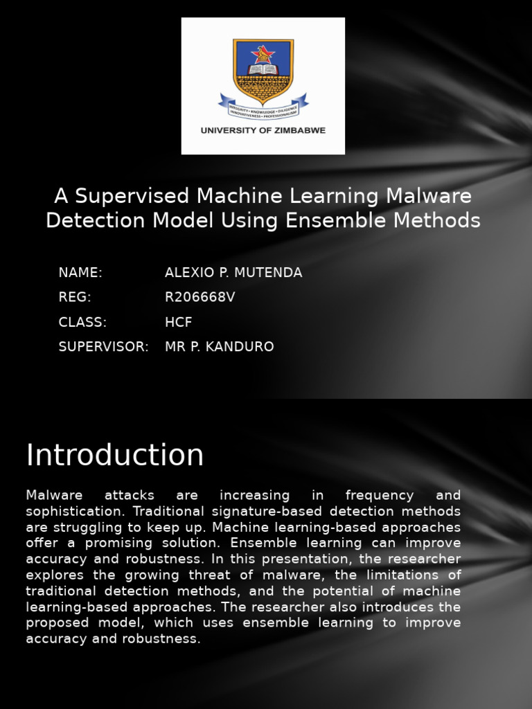 Supervised Malware Detection Model | PDF | Machine Learning | Artificial Intelligence