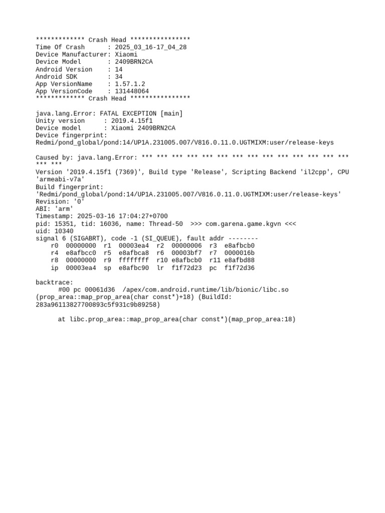 Mod Menu Crash 2025 03 16-17 04 28 | PDF
