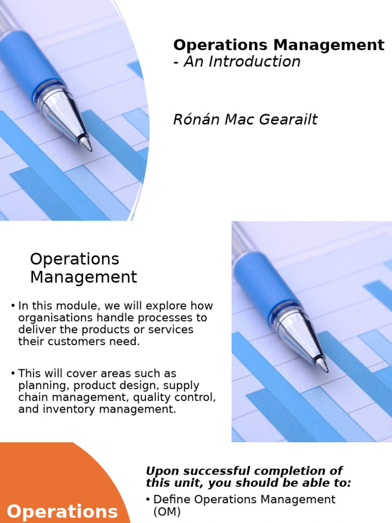 01 - Operations Management Introduction | PDF | Operations Management ...