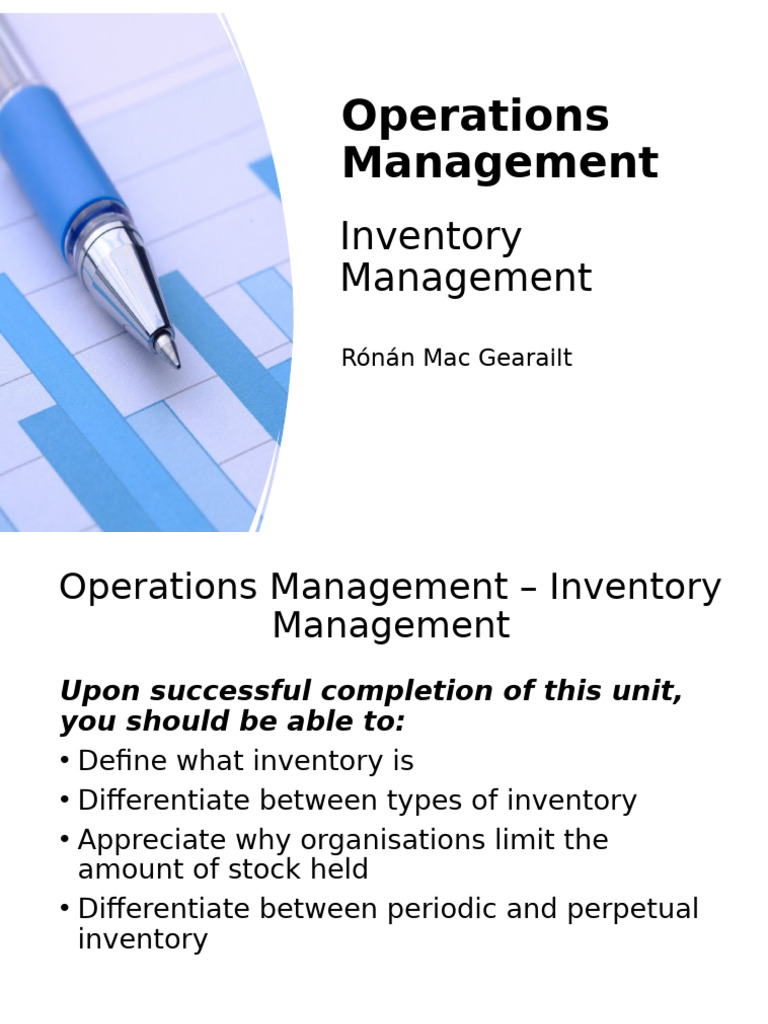 04 - Inventory Management 2025 | PDF | Inventory | Lean Manufacturing