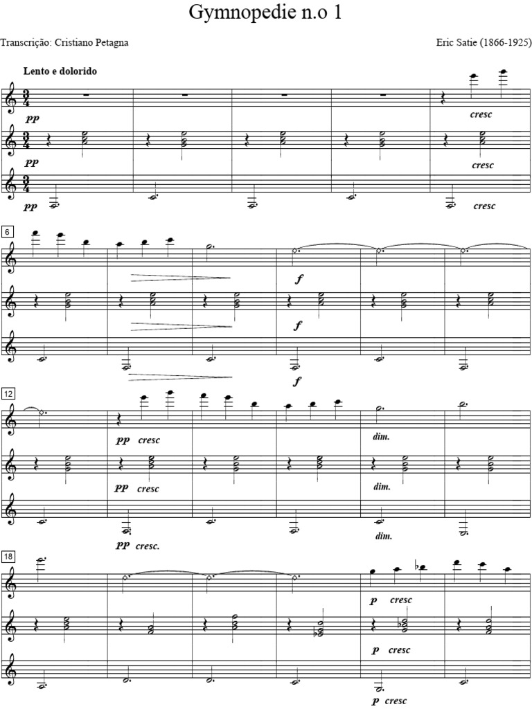 Gymnopedie n.1 - Grade | PDF