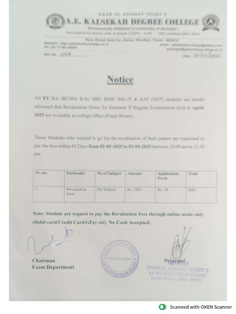 Revaluation Notice | PDF