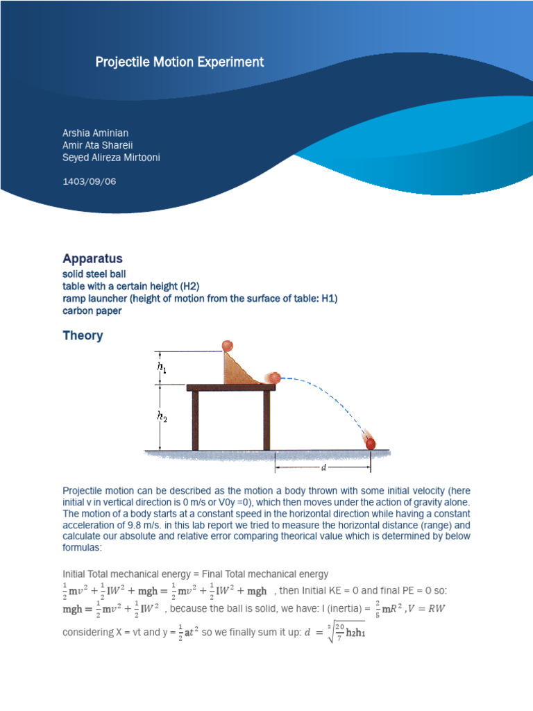 Projectile Motion | PDF