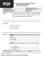 Stool Routine & Microscopy S.O.P. | PDF | Microscopy