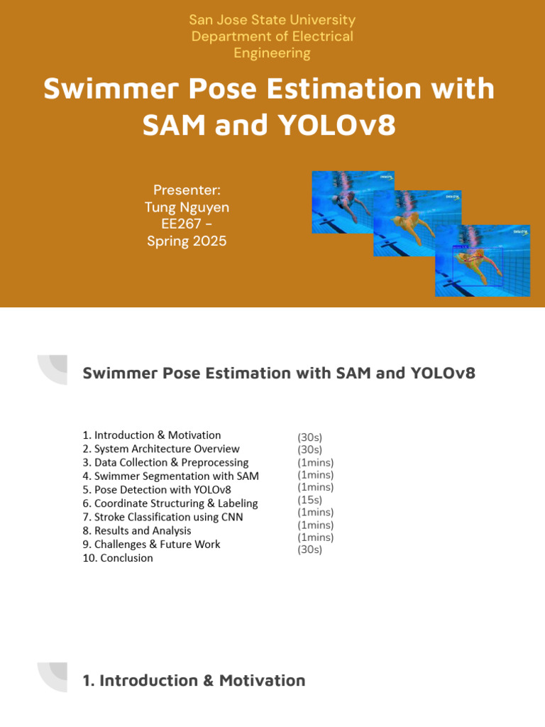 Swimmer Pose Estimation With SAM and YOLOv8 | PDF | Image Segmentation | Artificial Intelligence