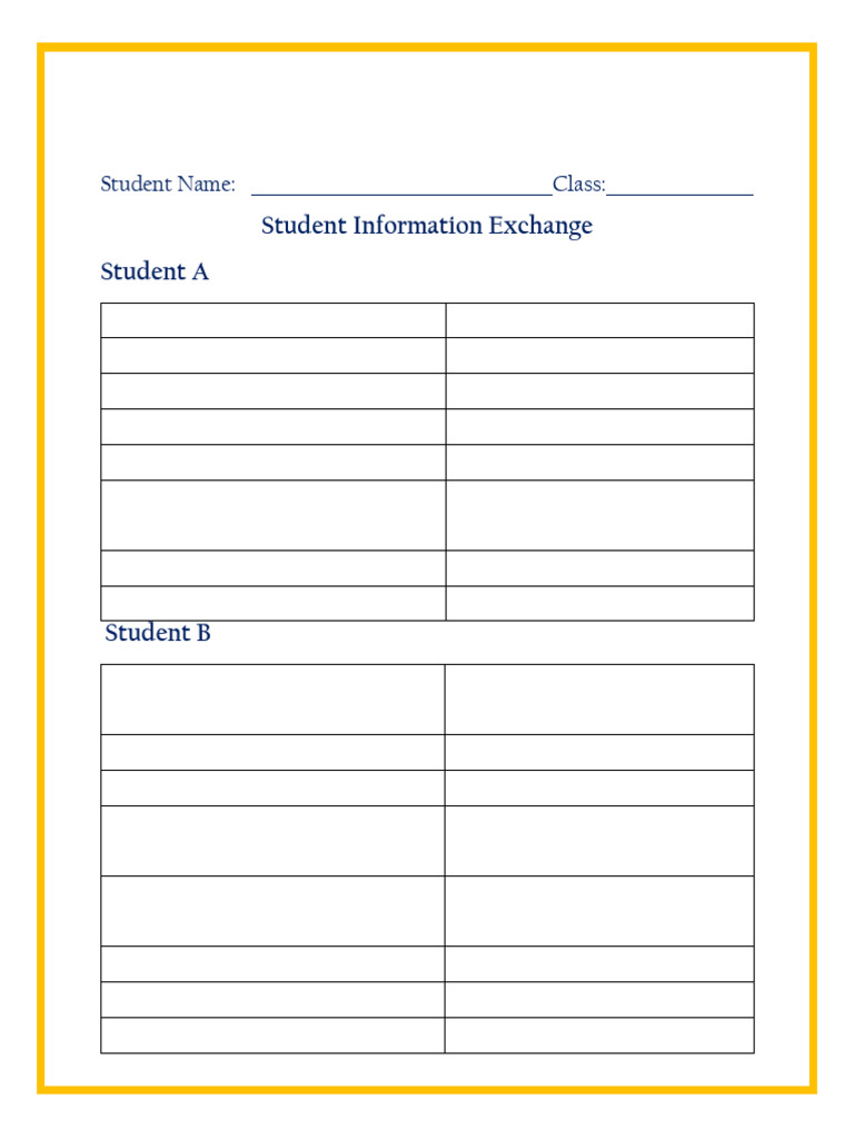 Module 4 Student Information Exchange Worksheet | PDF