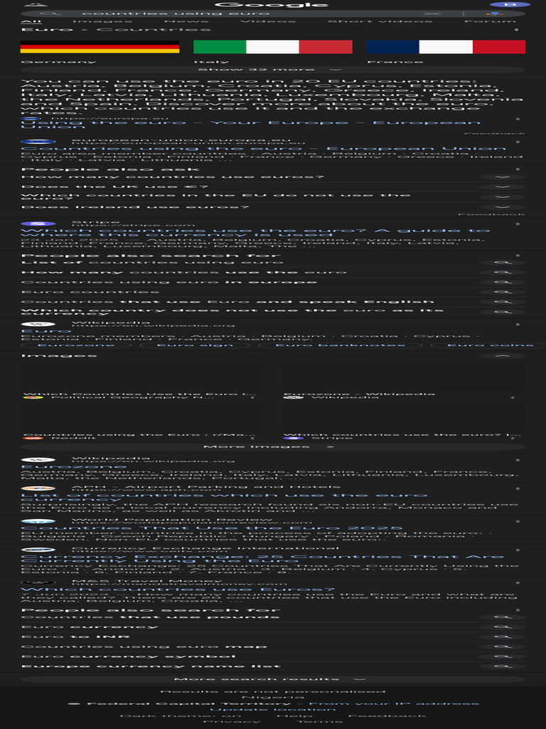 Countries Using Euro - Google Search | PDF | Euro | Eurozone