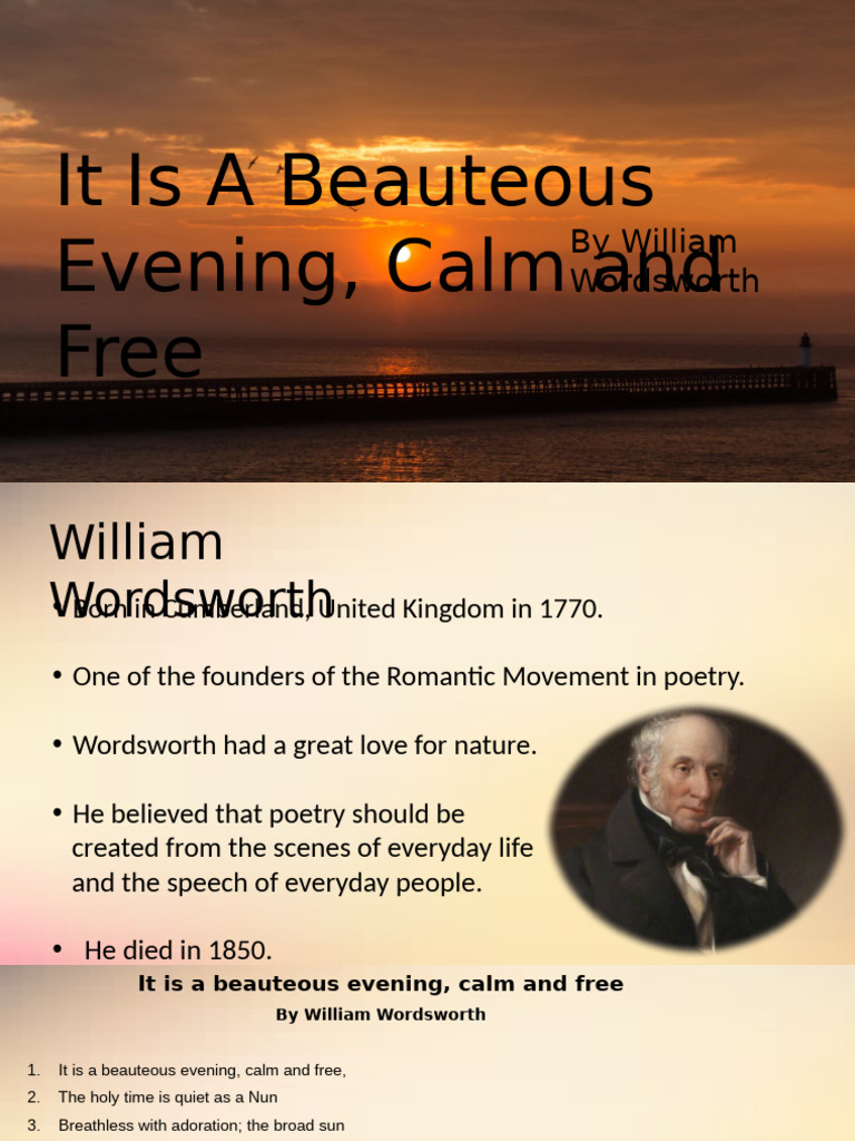It Is A Beauteous Evening | PDF