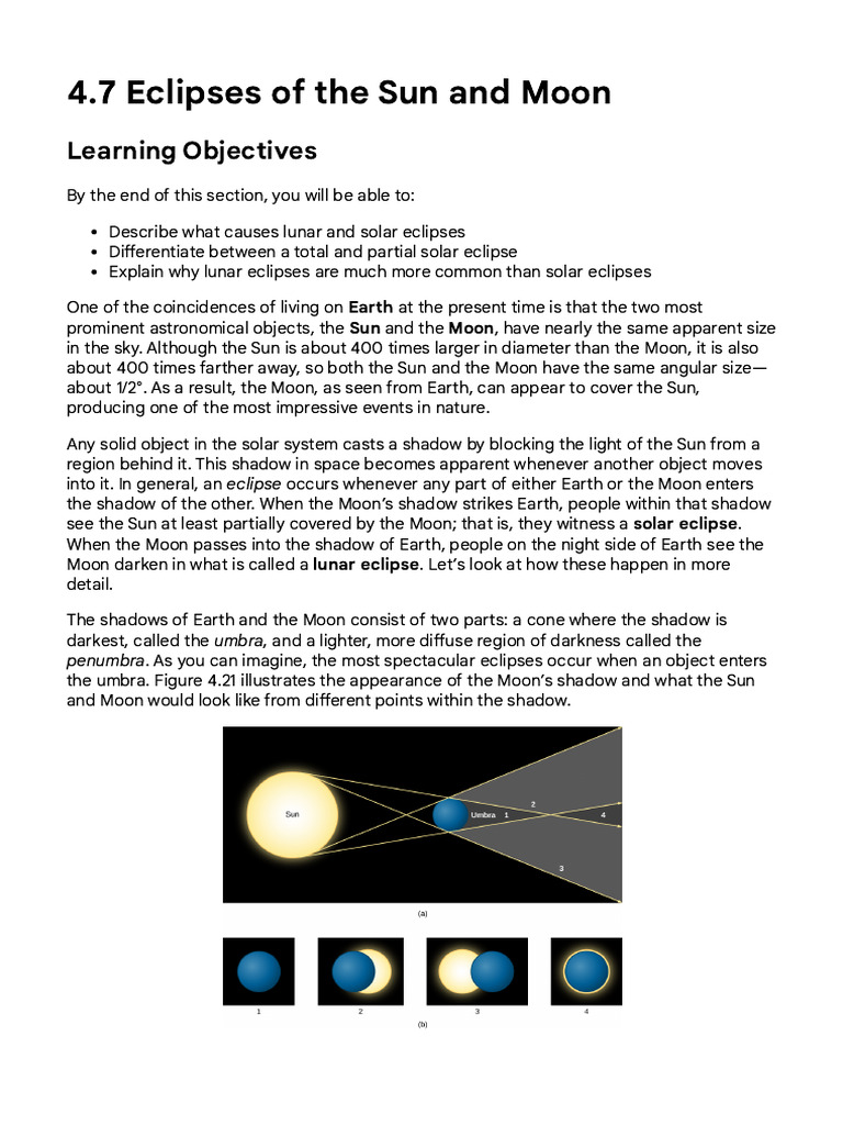 Eclipses of The Sun and Moon | PDF | Solar Eclipse | Eclipse