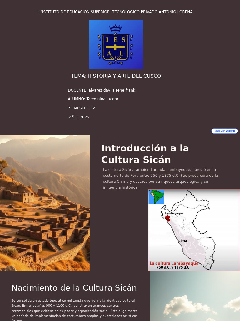 Introduccion A La Cultura Sican | PDF
