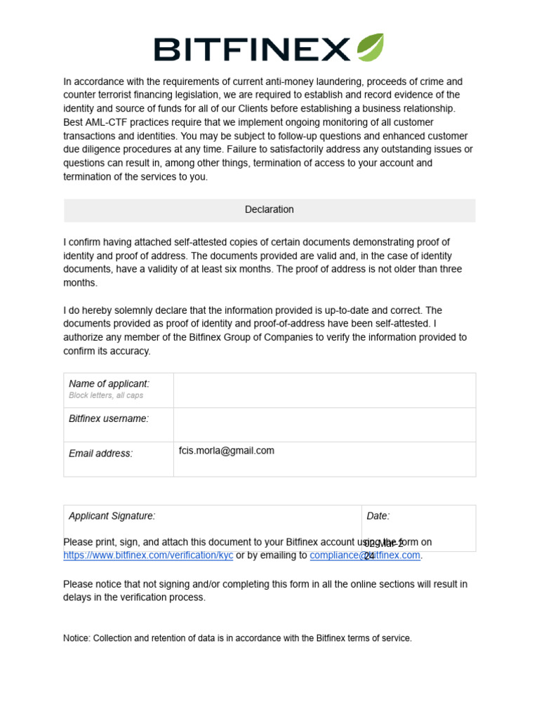 Bitfinex-KYC-form | PDF