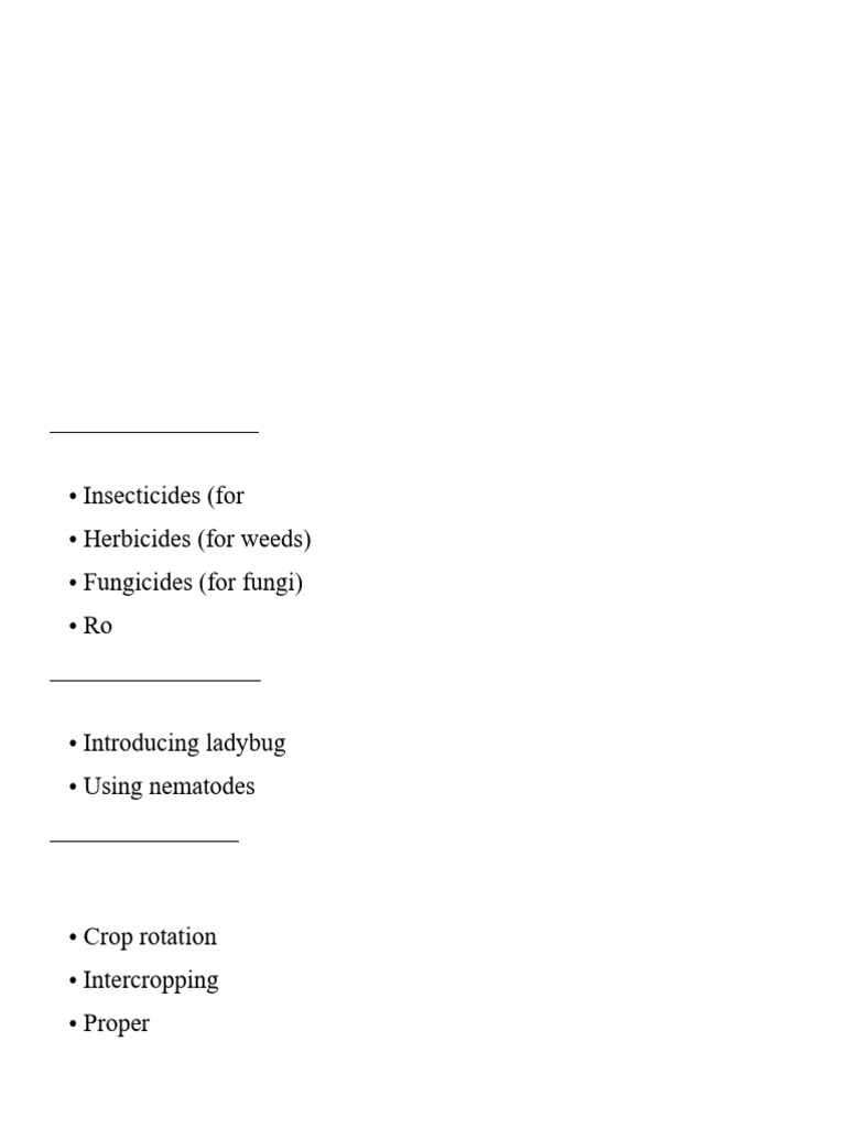 Types of Pests and Control Methods | PDF | Pest Control | Pest (Organism)