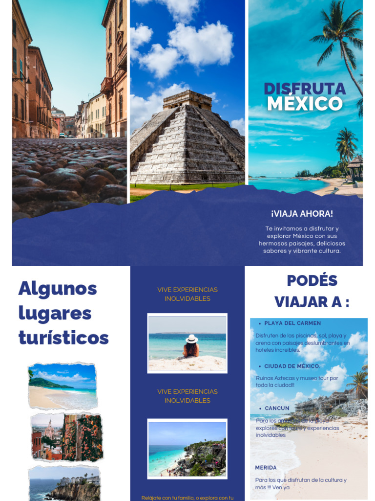 Folleto Agencia de Viajes Moderno Blanco Con Azul - 20250517 - 160232 ...