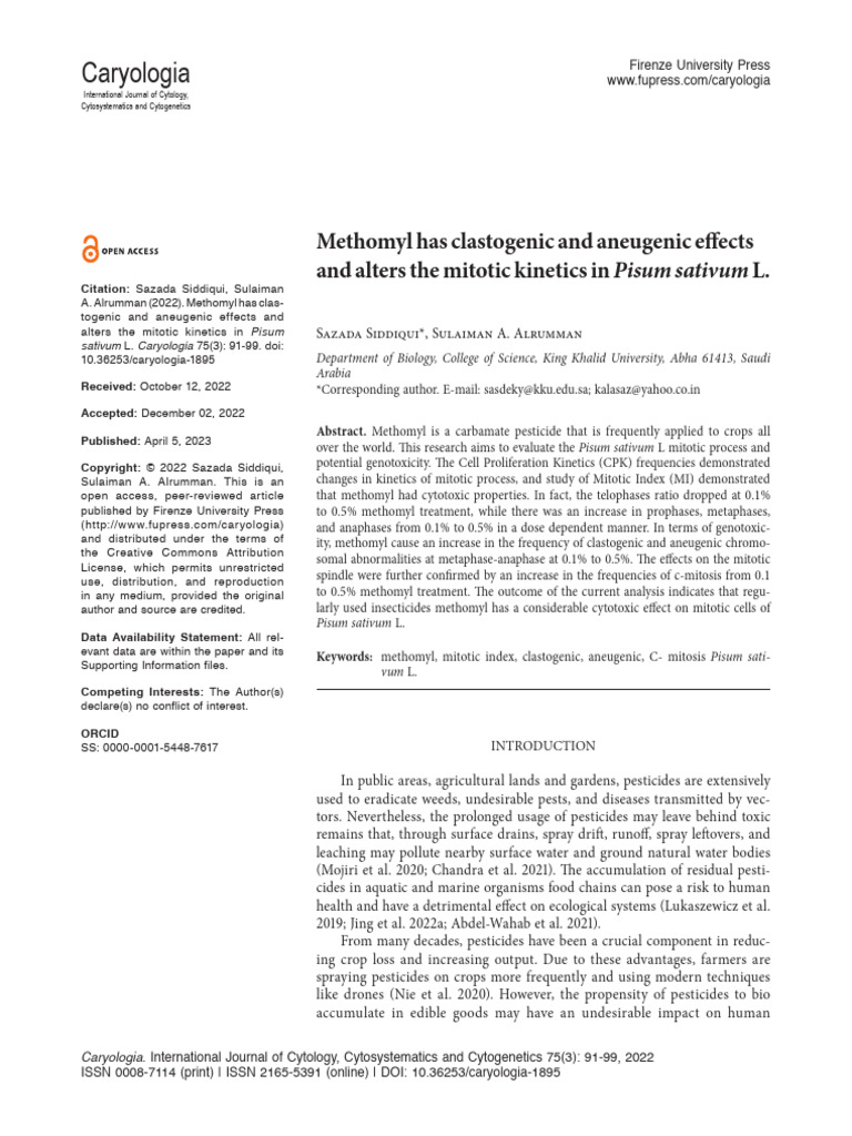 Methomyl_has_clastogenic_and_aneugenic_effects_and | PDF | Pesticide ...