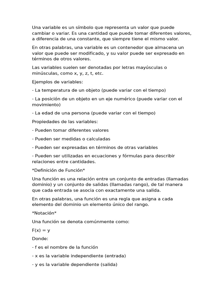 Definición de Variable | PDF
