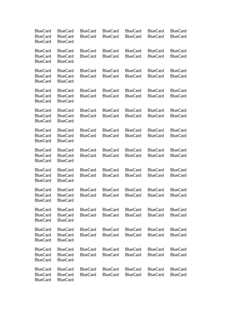 BlueCard Document Overview | PDF