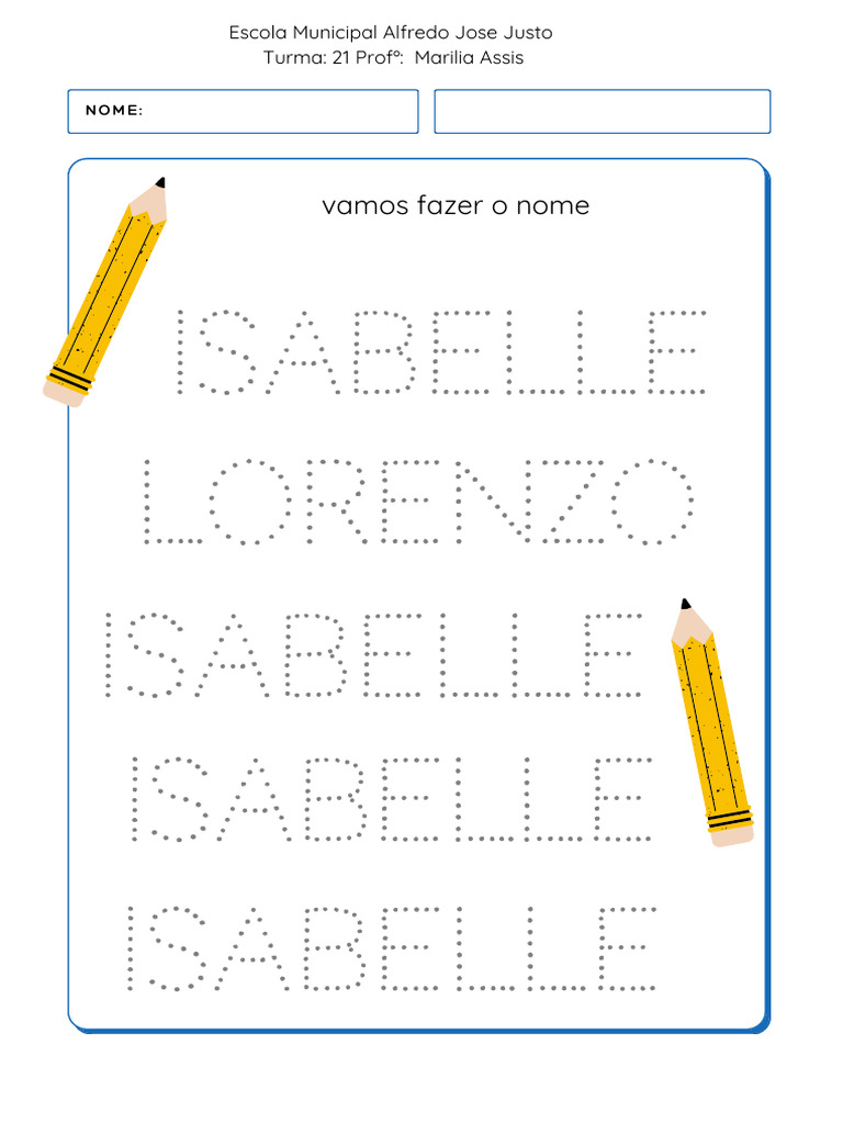 Bicolor Tracejar Letras Fundamental Folha de Atividades | PDF