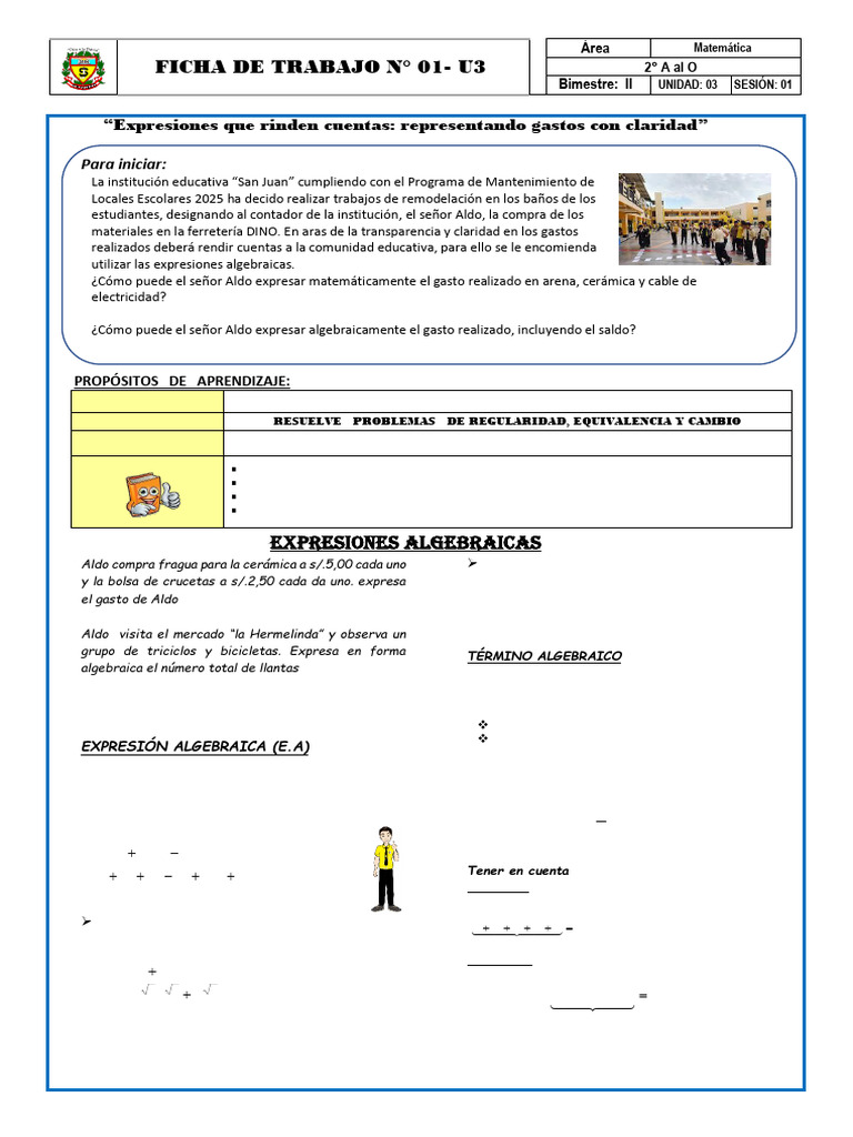FICHA 1 S1 U3 | PDF | Notación Matemática | Matemática Elemental