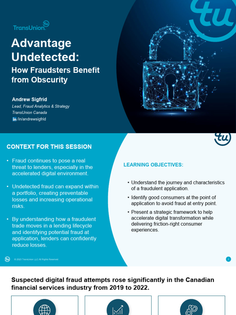 Advantage Undetected:: How Fraudsters Benefit From Obscurity | PDF ...