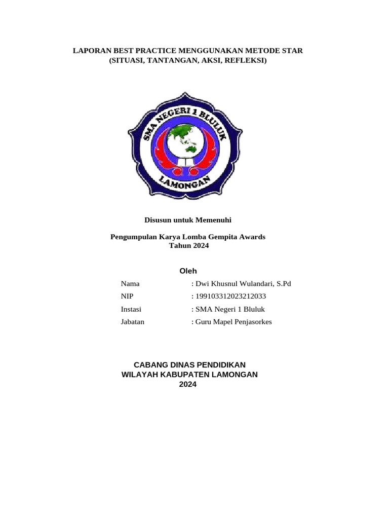 Best Practice Metode STAR untuk Pembelajaran PJOK | PDF