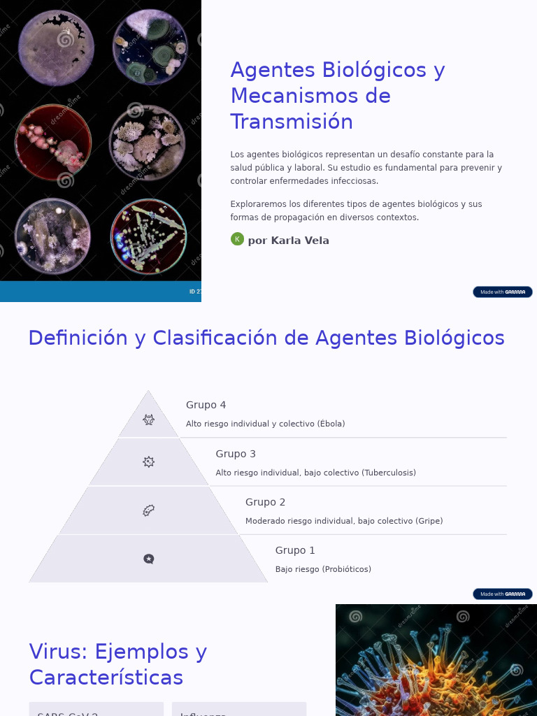 Agentes Biológicos y su Transmisión | PDF | Patógeno | Infección