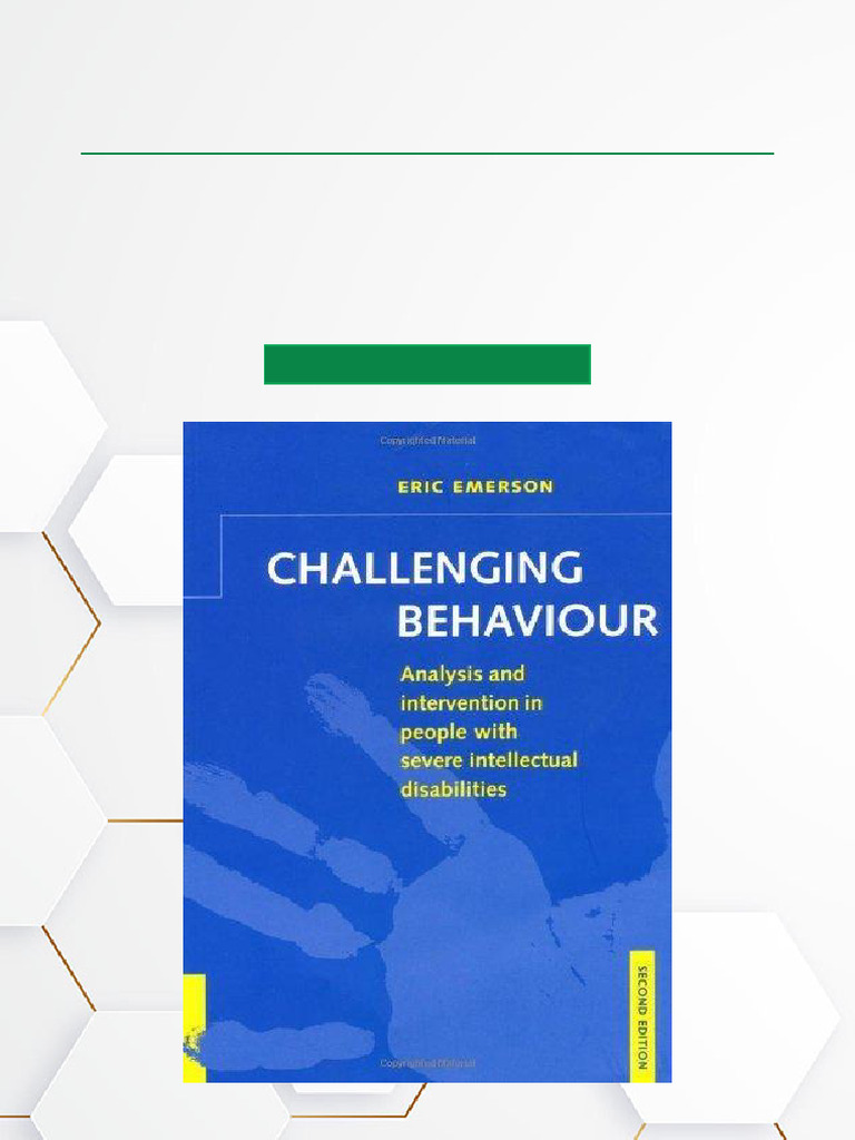 Challenging Behaviour Analysis and Intervention in People With Severe ...