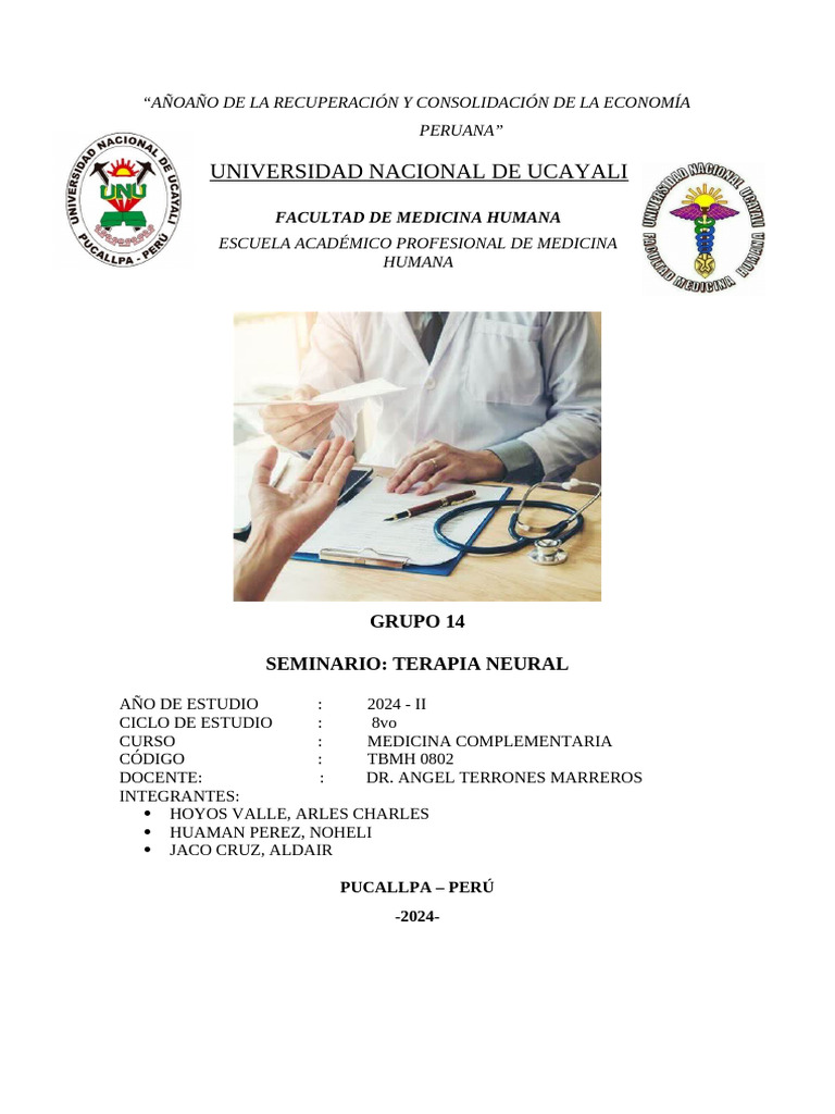 Grupo 14-Terapia Neural | PDF | Homeopatía | Imagen de resonancia magnética