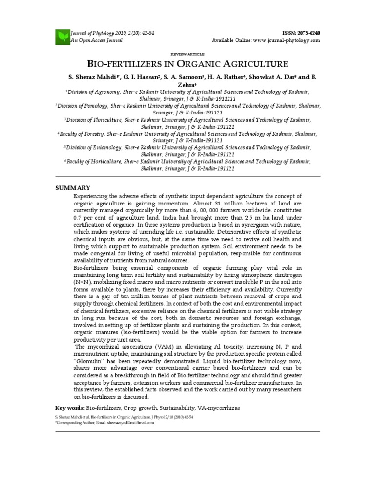 Biofertil | PDF | Organic Farming | Soil