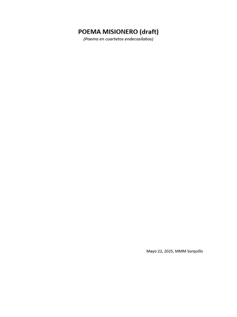Poema Misionero de Luis M. Ortiz | PDF