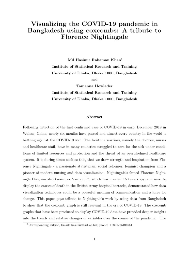 Visualizing The COVID-19 Pandemic in Bangladesh Using Coxcombs A ...