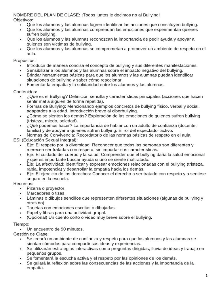 2 de Mayo Dia Del Contra El Bullying | PDF | Las emociones | Empatía
