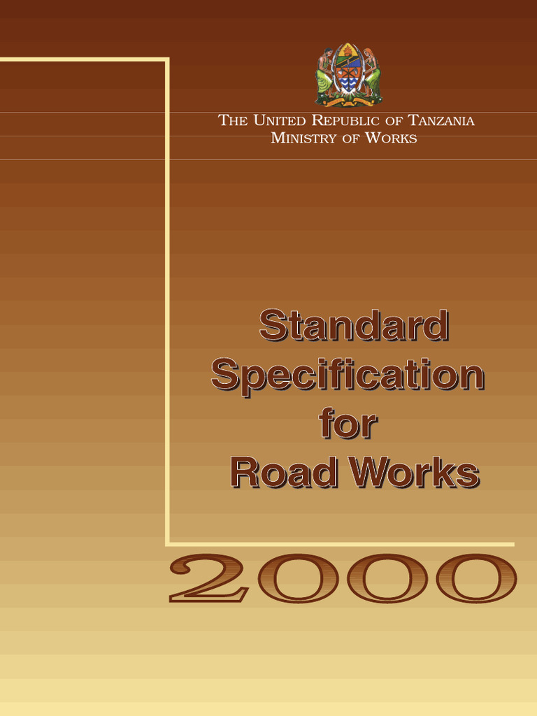 Standard Specification For Road Works 2000 | PDF | Technology & Engineering