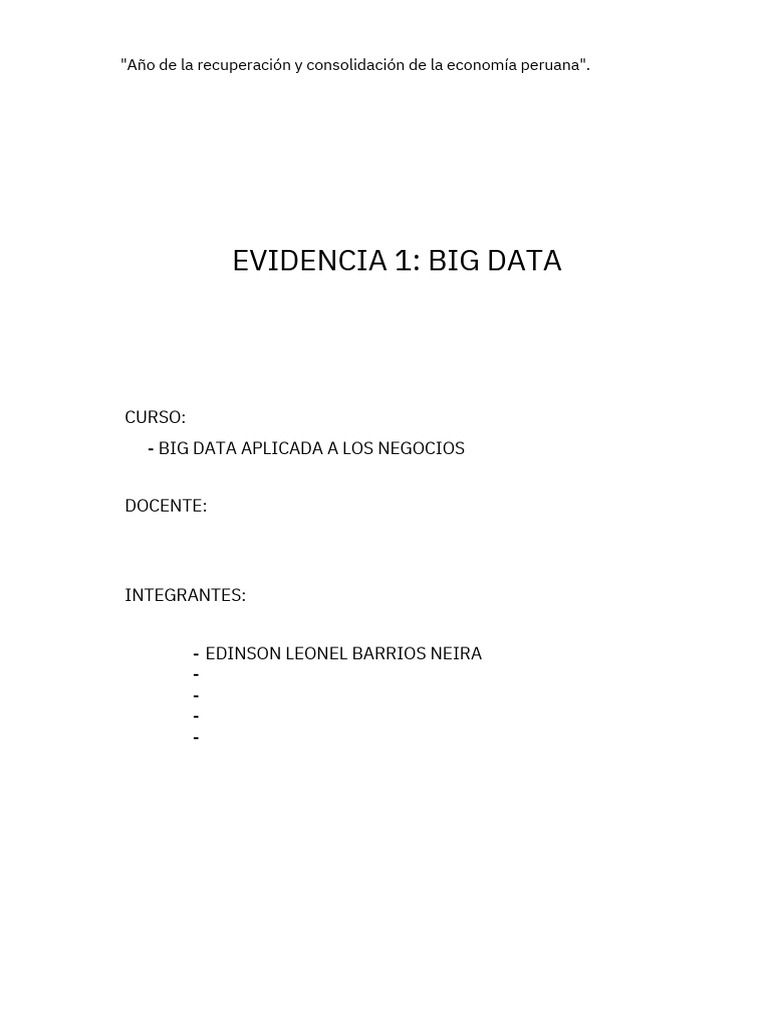 Big Data Aa1 Grupo N°1 | PDF | Apache Hadoop | Big Data
