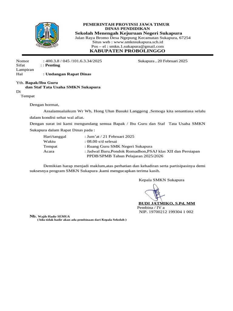 Form Undangan Terbaru 2025 | PDF