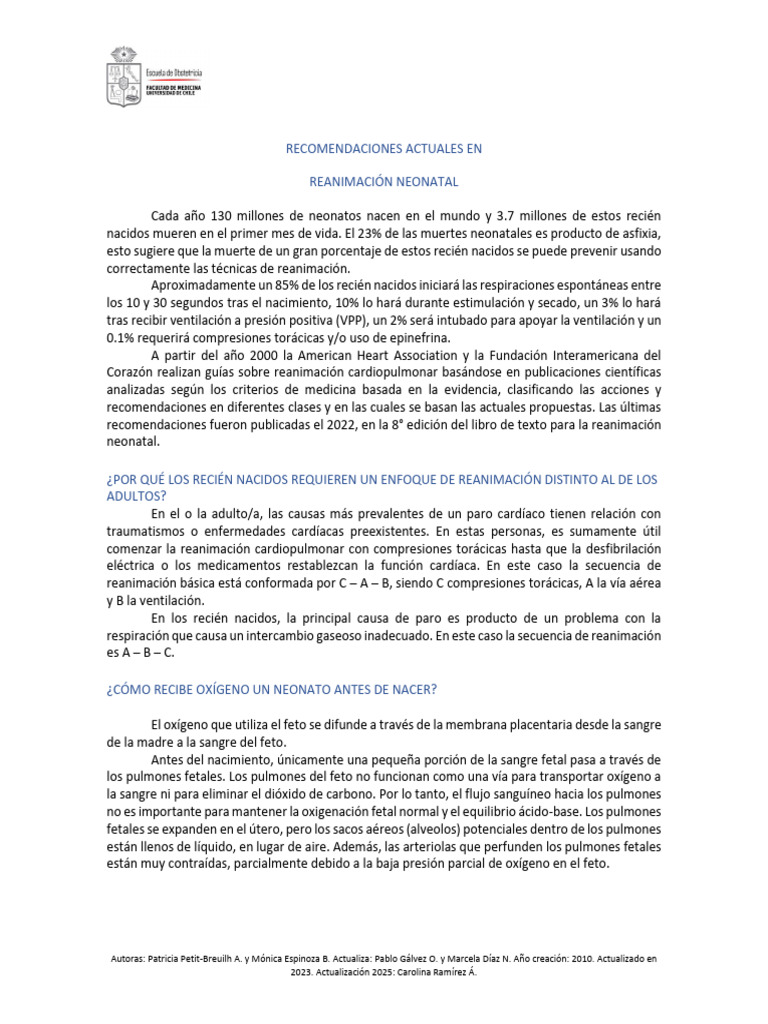 Reanimaci N Neonatal 8 Ed Pregrado 2025 | PDF | Feto | Reanimación cardiopulmonar