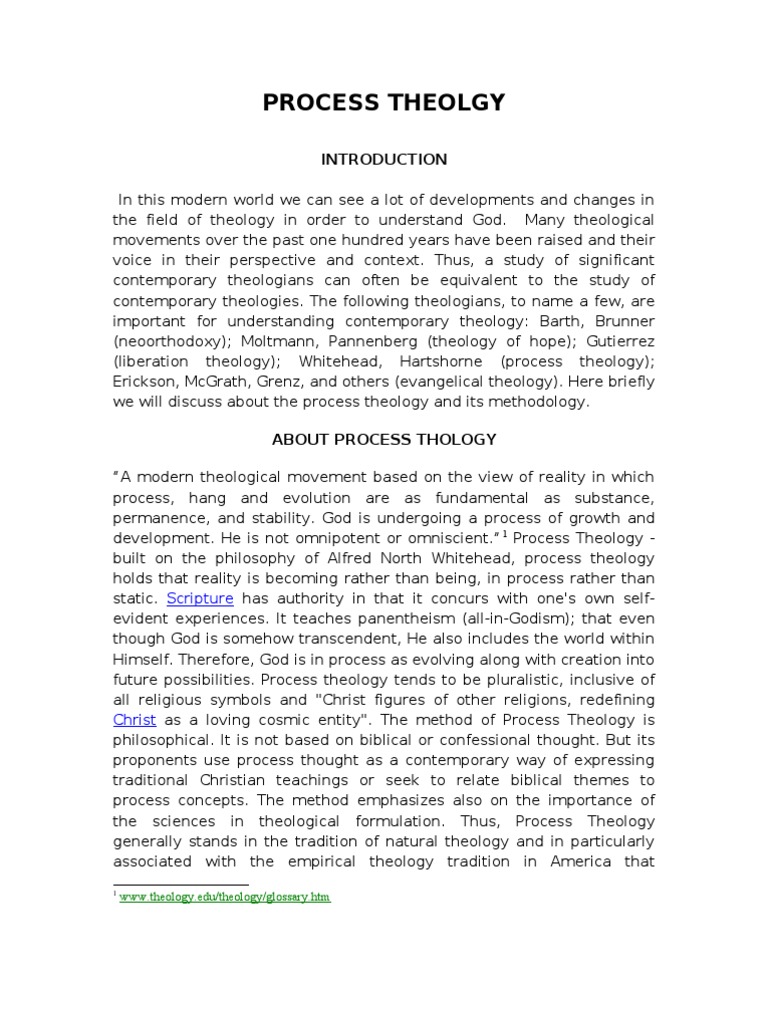 Process Theolgy: in This Modern World We Can See A Lot of Developments ...