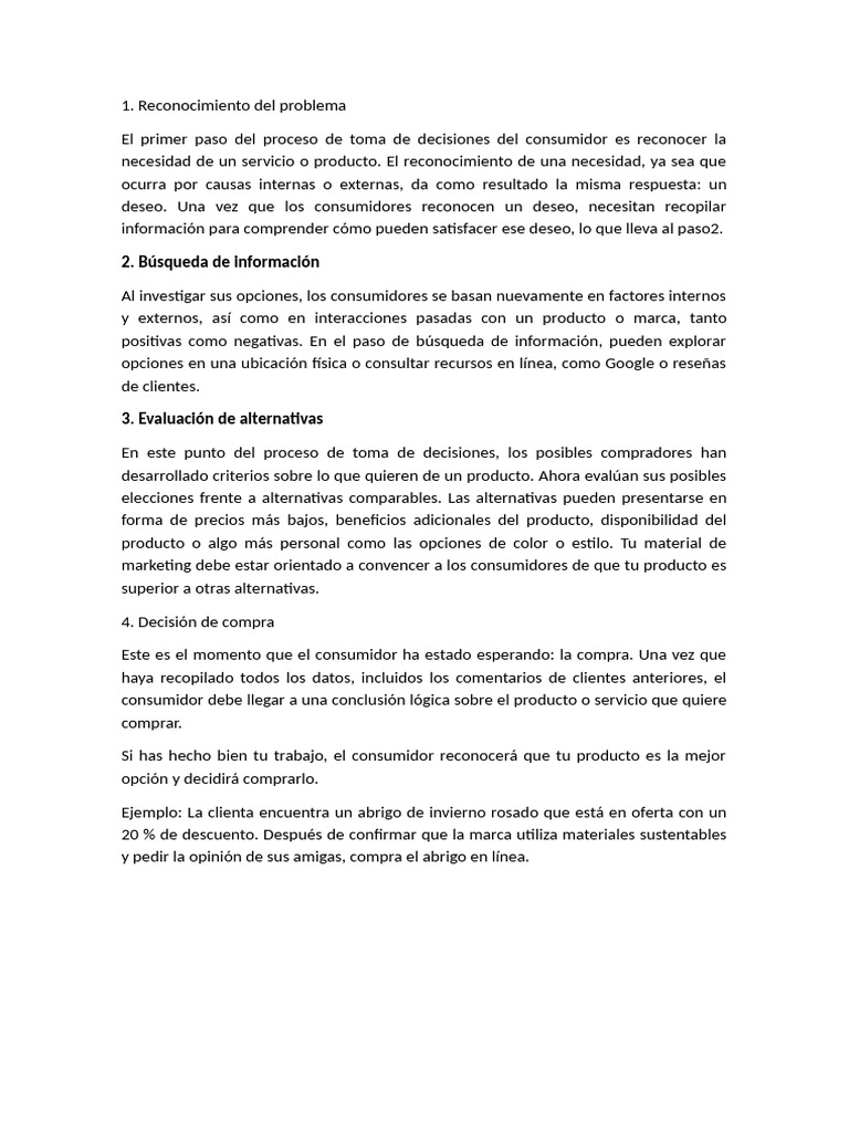 El Proceso de Decisión de Compra Racional | PDF | Los consumidores ...