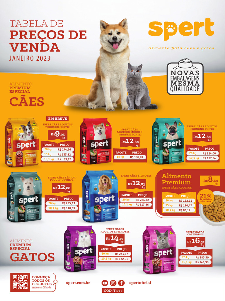 Tabela de Precos - PDF t133 012023 | PDF | Animais e seres humanos