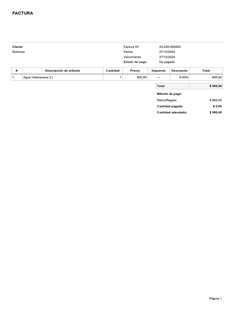 Factura: Cliente | PDF