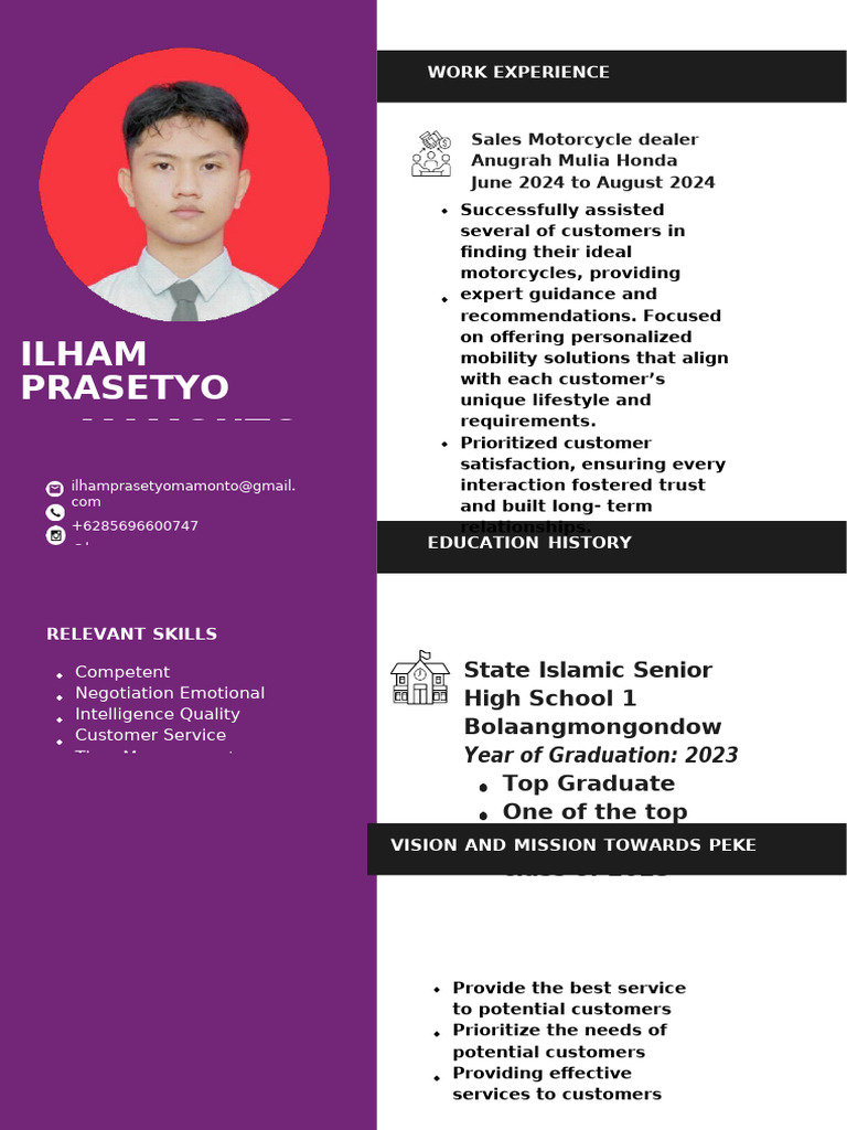 Ilham Prasetyo Mamonto CV | PDF