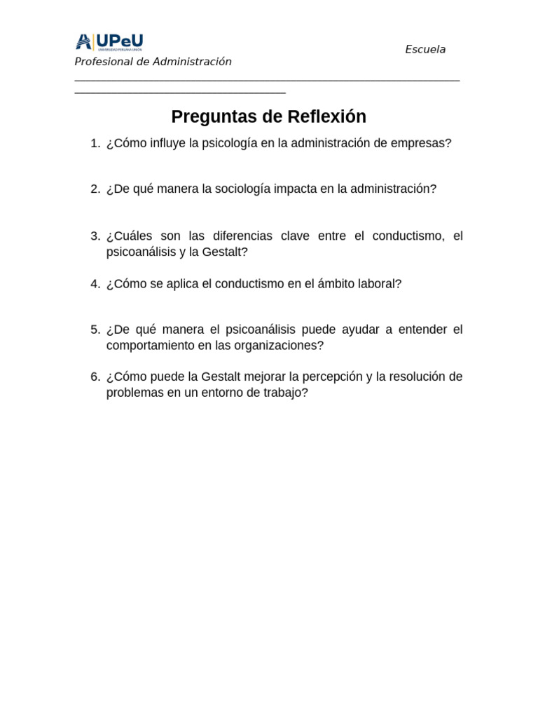 Preguntas de Reflexión - Hfavi7rbwl | PDF