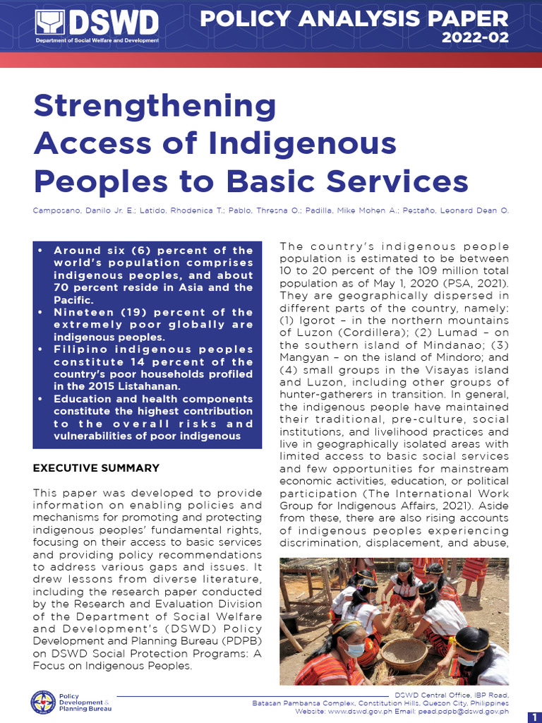 Enhancing Indigenous Peoples' Service Access | PDF | Indigenous Peoples ...