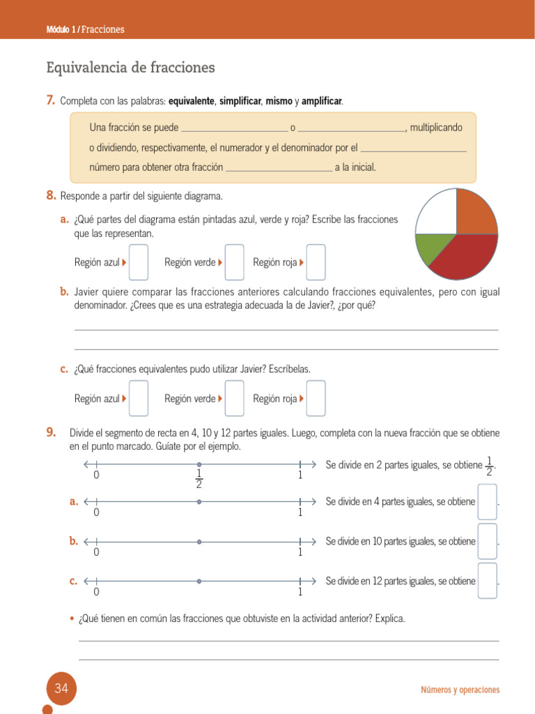 Equivalencia de Fracciones 6to | PDF | Matemáticas | Aritmética