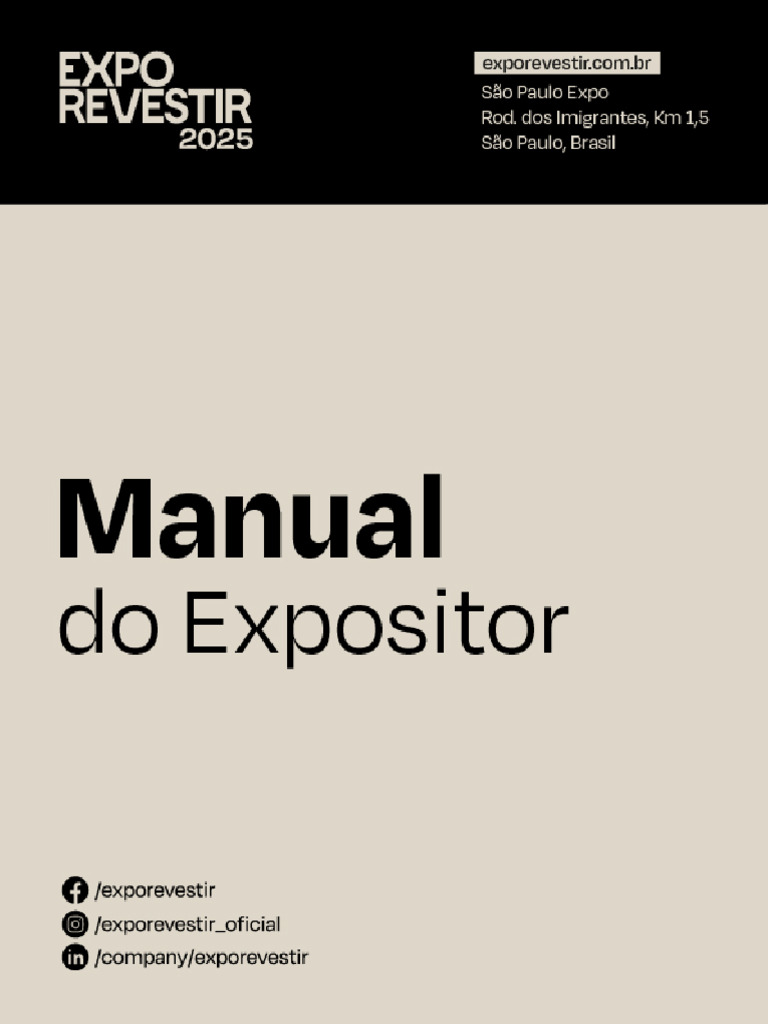 Manual do Expositor: Expo Revestir 2023 | PDF | Impostos | E-commerce