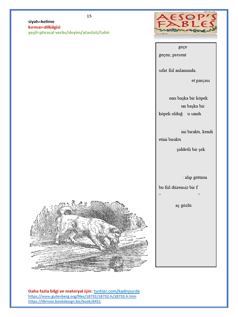The Dog and the Shadow Fable Explained | PDF