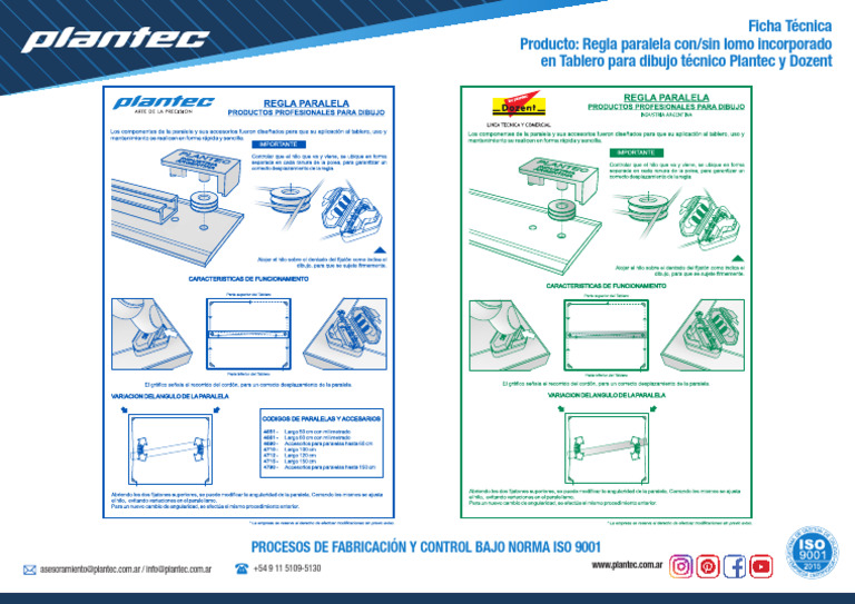 Regla Paralela - Fichas Técnicas-Generica | PDF