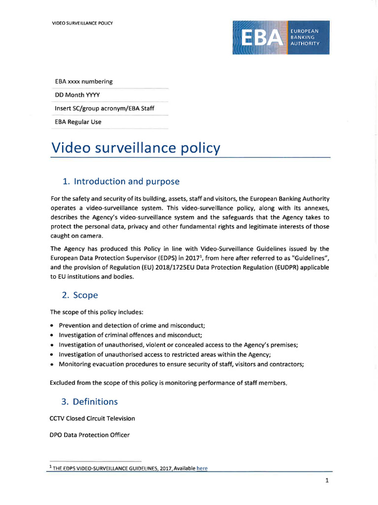 Video Surveillance Policy - Signed | PDF